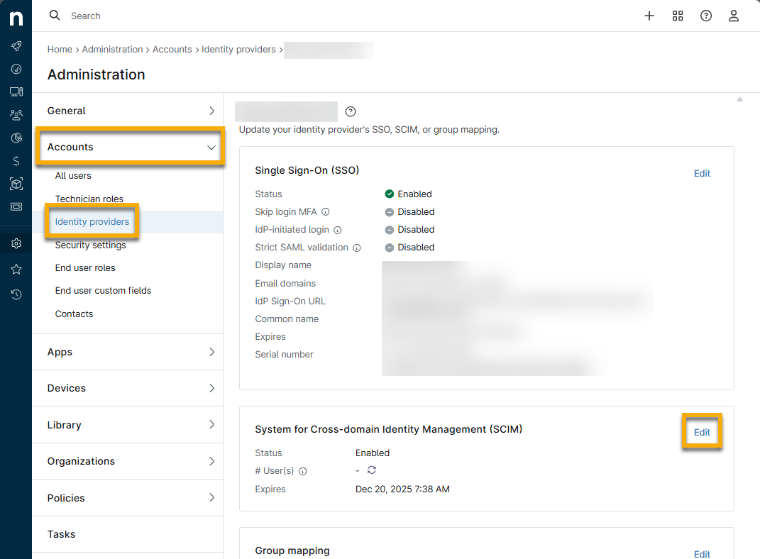 Configurer NinjaOne SCIM avec l'application SAML 2.0 personnalisée Okta - NinjaOne